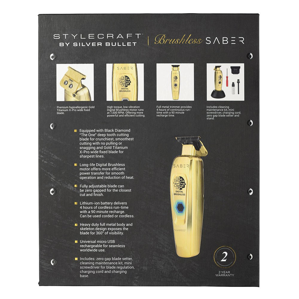 StyleCraft Saber Trimmer - Gold – Bravo Barber Supply