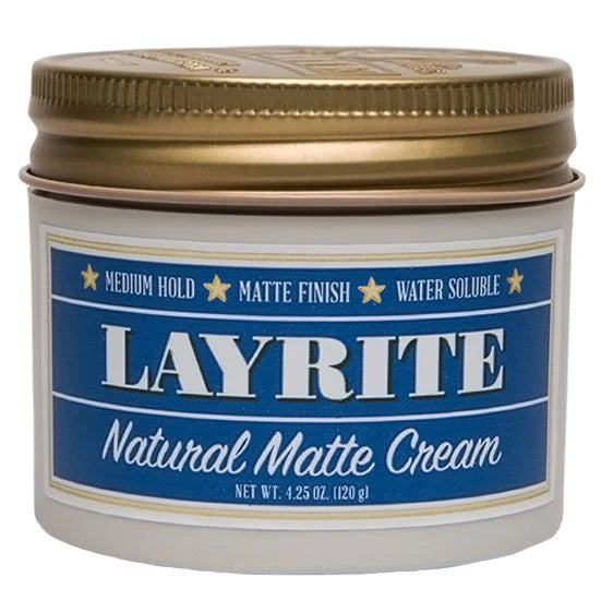 Layrite Natural Matte Cream - 120g – Bravo Barber Supply