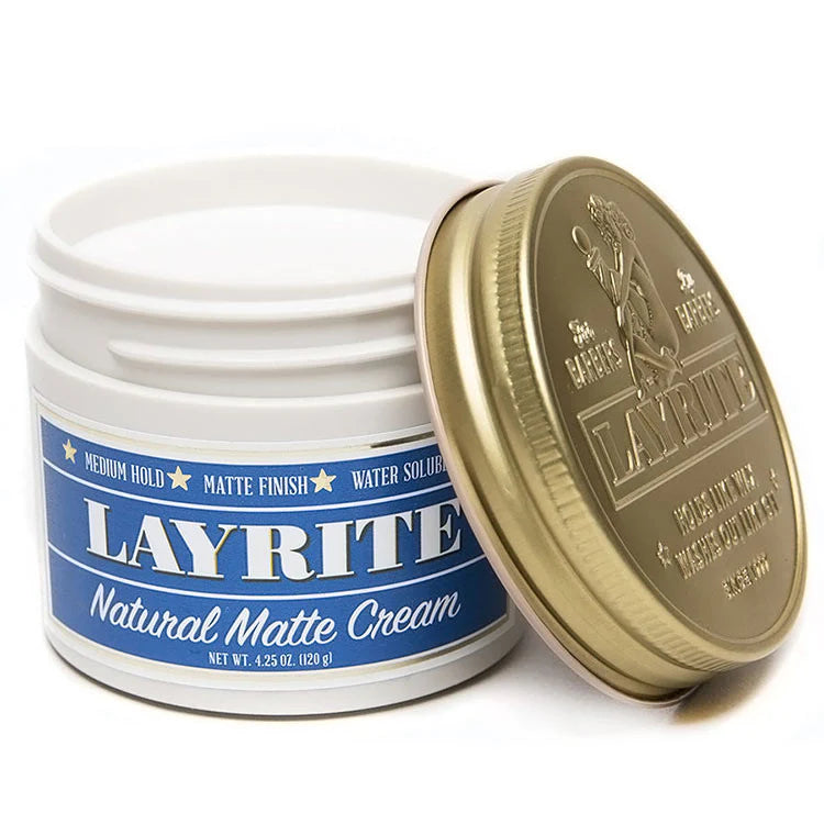 Layrite Natural Matte Cream - 120g – Bravo Barber Supply