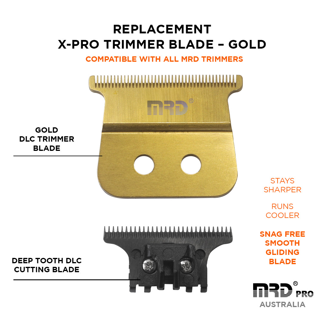 MRD Replacement X-Pro Trimmer Blade - Gold – Bravo Barber Supply