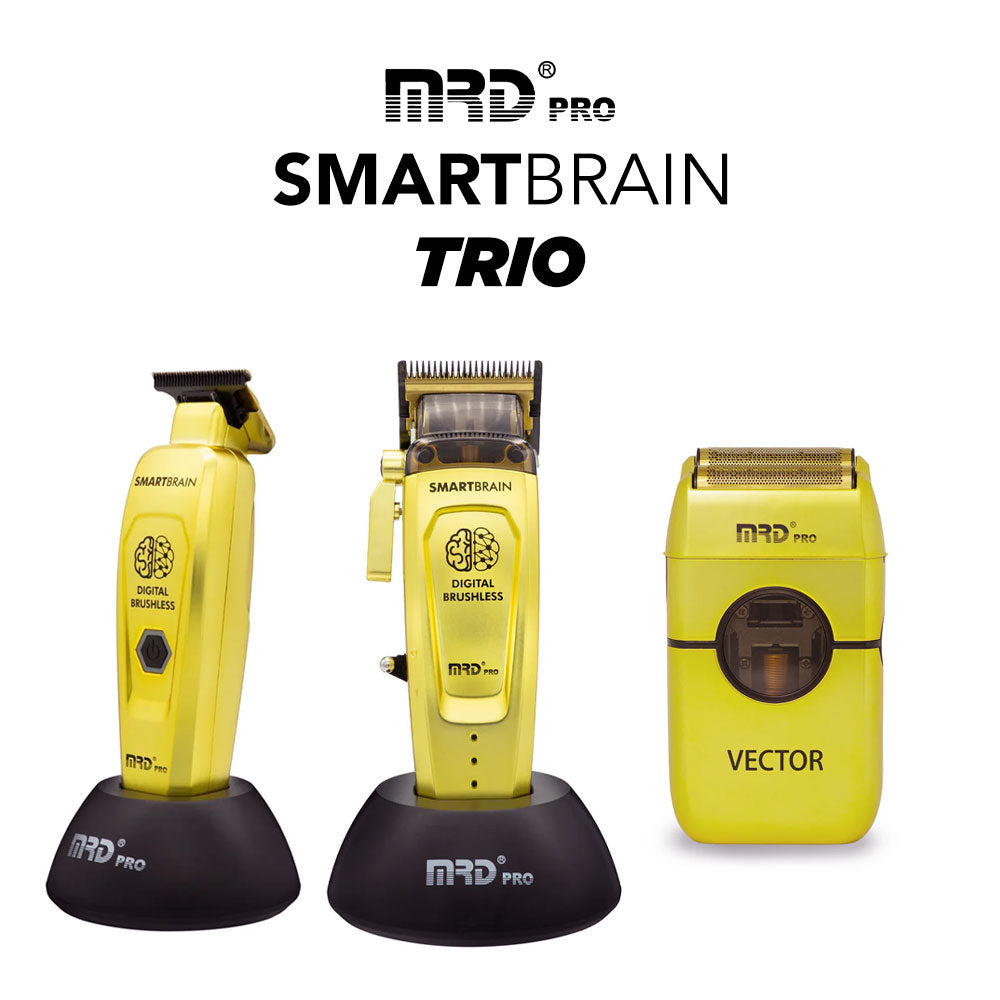 MRD Smart Brain Clipper Trimmer & Foil Shaver Trio - Gold – Bravo ...