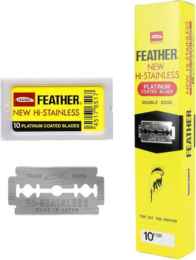 Feather Razor Blades Hi-stainless Double Edge 200pcs – Bravo Barber Supply